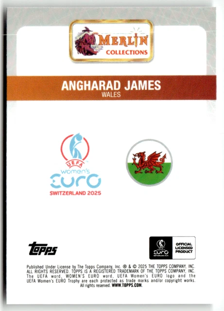 TOPPS MERLIN MUJER Euro 2025 No. Angharad James EUR 1,36 - PicClick ES