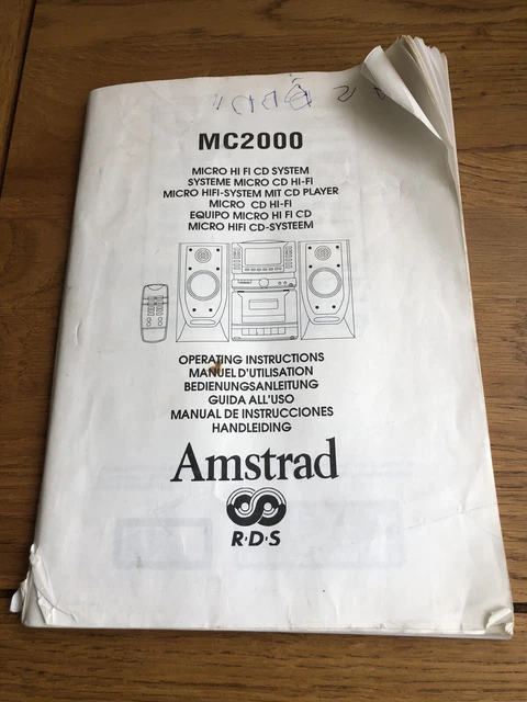 AMSTRAD MC2000 MICRO Hi Fi CD System Operating Instructions Book £3.75 ...