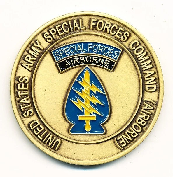 CHALLENGE COIN MEDAL Coin US Army Special Forces Command Airborne CSM ...