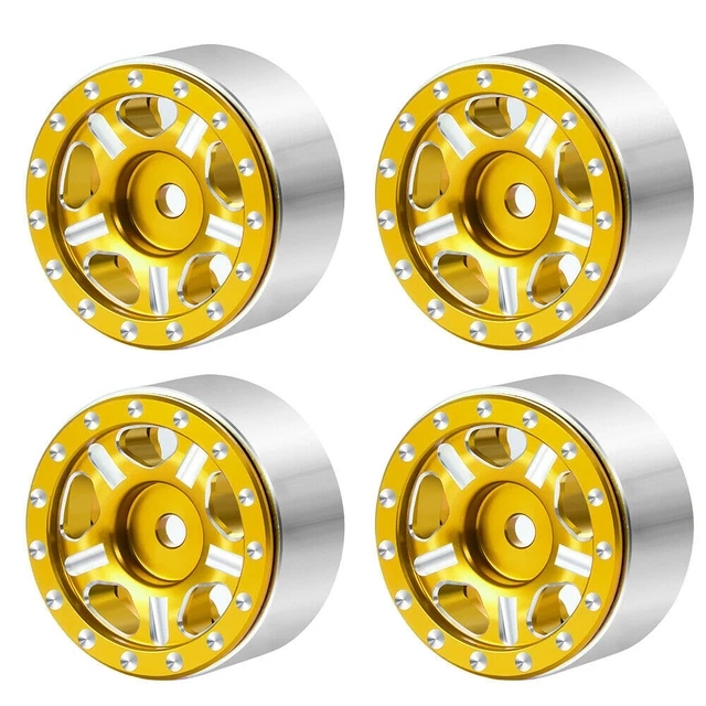 4PCS 1/24 ALLOY Beadlock Wheel Rims For Axial SCX24 90081 AXI00001 RC Auto Car d EUR 14,29 ...