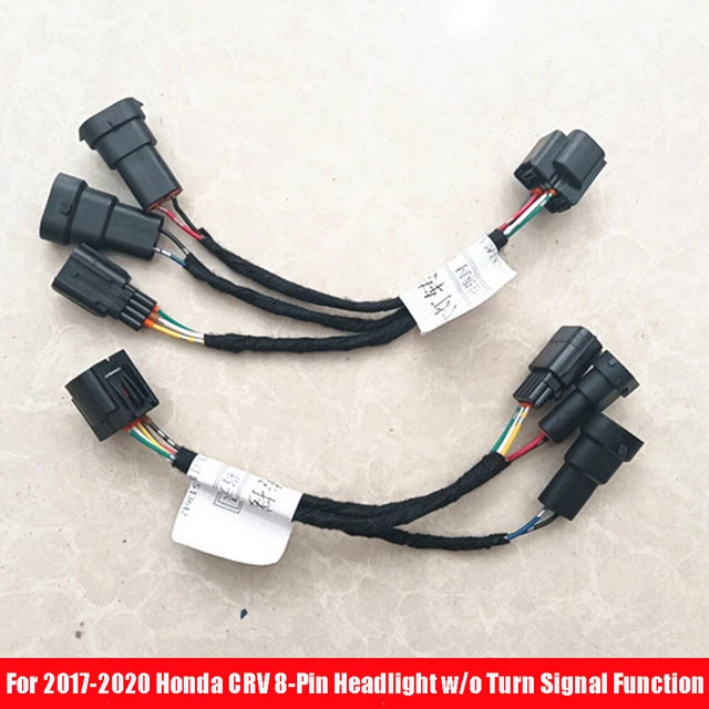 8-PIN HEADLIGHT HALOGEN to LED Conversion Wire Harness For Honda CR-V ...