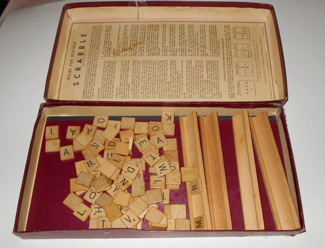 VINTAGE SCRABBLE GAME by Selchow & Righter 1948 Complete Set $20.00 ...