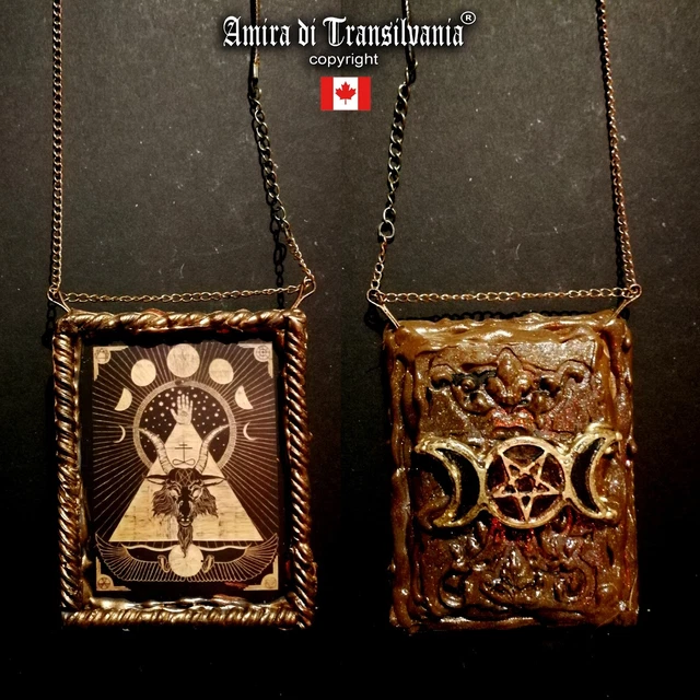 LUCIFER GOTHIC TALISMAN Occult Symbology Satanic Baphomet Luciferian ...