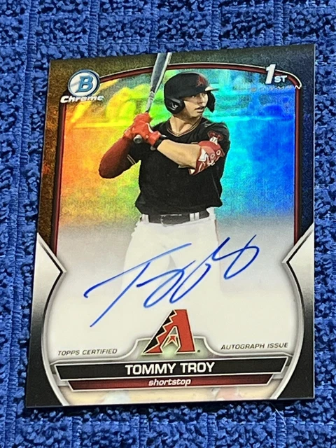 2023 BOWMAN TOMMY Troy Prospect Rifrattore Nero Auto /75 1 ...