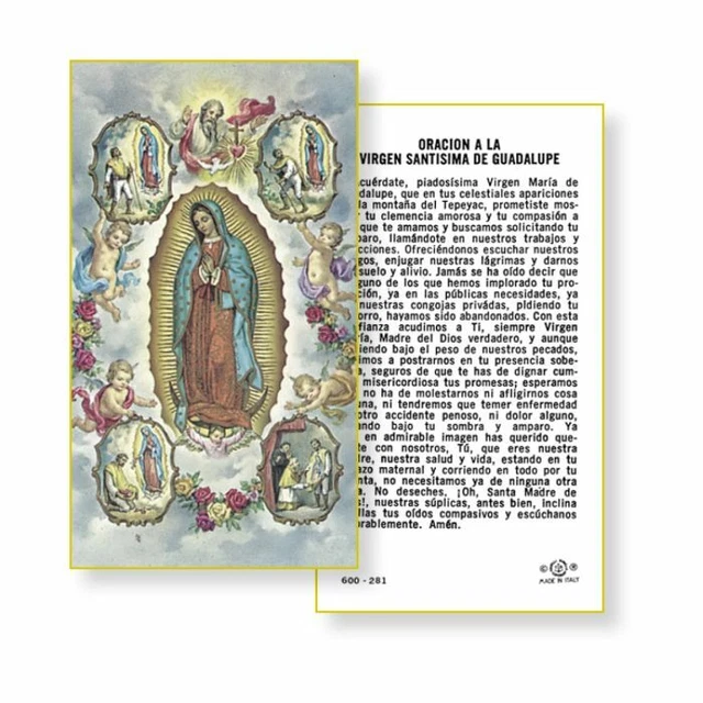 ORACION A LA Virgen Santisima de Guadalupe - Spanish - Paperstock Holy Card 281 EUR 1,02 ...