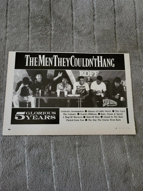 TPQM3 ADVERT 5X8 The Men They Couldnt Hang : 5 Glorious Years £5.99 ...