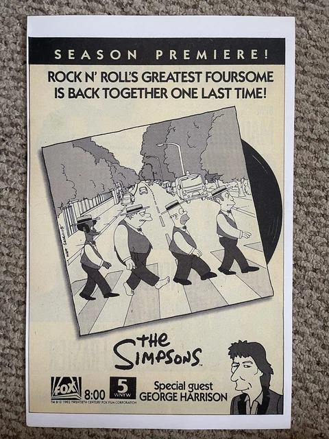 THE SIMPSONS GEORGE Harrison rock ‘n’ roll Poster 11 x 17 (164) £9.78 ...