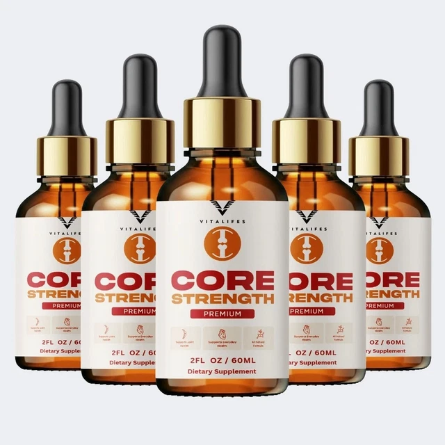 (5 PACK) CORE Strength Premium Drops Herbal Formula Liquid Supplement ...