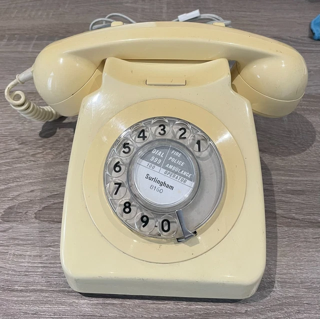 8746 G 1981 Vintage Dial Telephone Cream, Working, 1970s/1980s Style £ ...