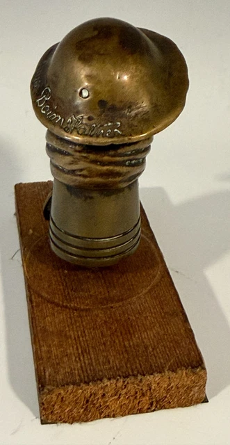 A RARE ANTIQUE Brass Car Mascot Old Bill Signed Bruce Bairnsfather ...