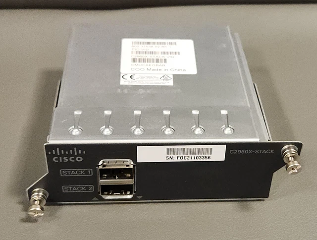 CISCO C2960X-STACK CATALYST 2960-X Plus Stacking Module 800-37538-02 ...
