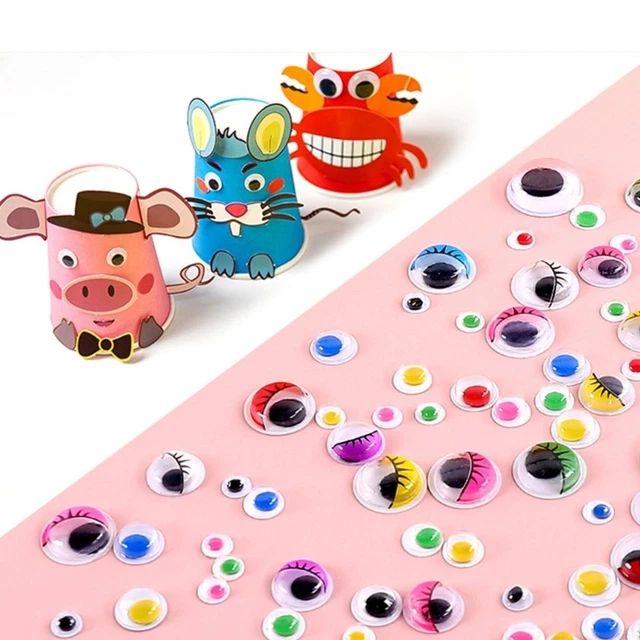 WIGGLE GOOGLY EYES 260/350/750/1380Pcs Adhesive Googly Eyes Craft Eyes ...