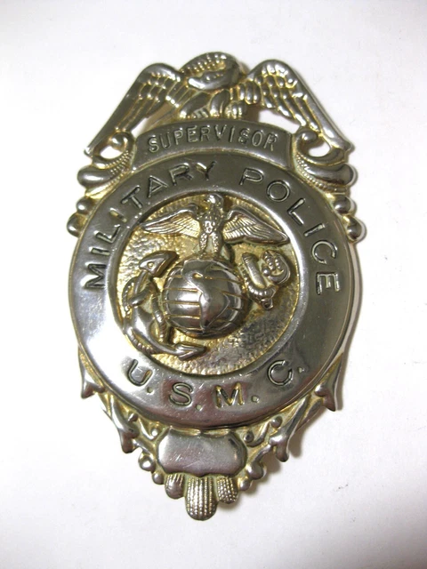 1960S-1970S USMC US MARINE CORPS SUPERVISOR MILITARY POLICE BADGE pin ...