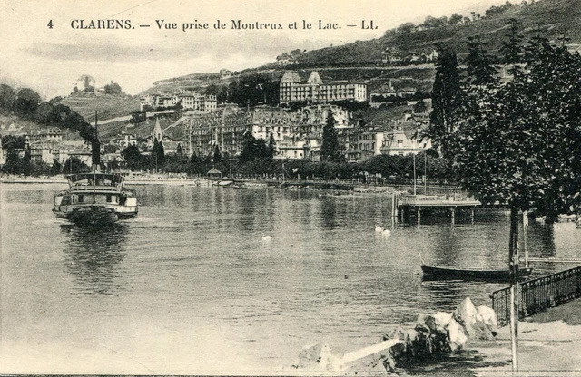 CARTE SUISSE CLARENS Vue prise de Montreux et le lac EUR 7,00 - PicClick FR