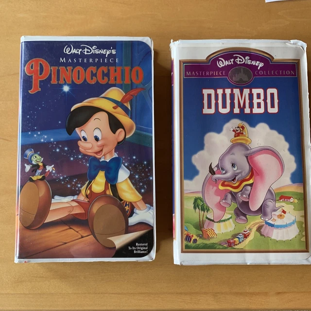 PINOCCHIO AND DUMBO Masterpiece collection VHS tape Walt Disney £4.72 ...
