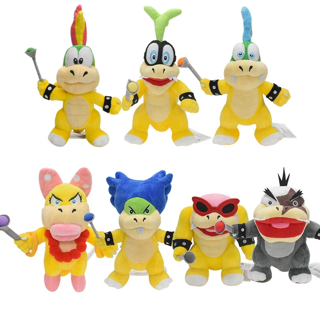 SUPER MARIO BROS Plush Toys Koopa Luigi Larry Iggy Soft Stuffed Dolls ...