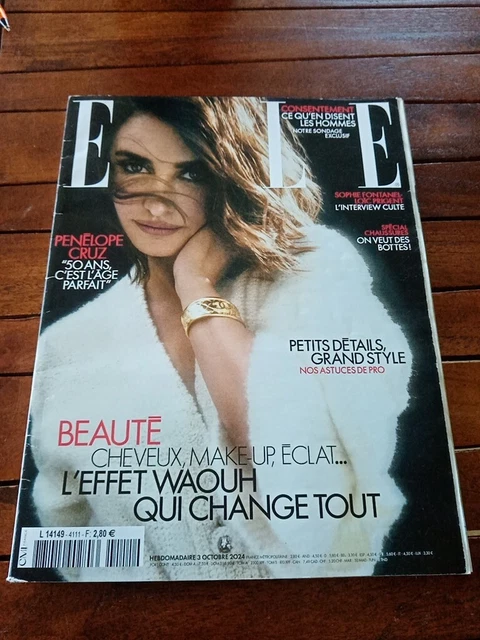 COVER PENELOPE CRUZ-REVUE n°4111 mode-ELLE french fashion Magazine ...