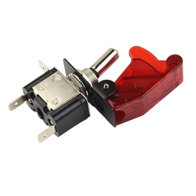 12V DC TOGGLE Switch Heavy Duty 20 AMP SPST On/Off with Red LED and ...