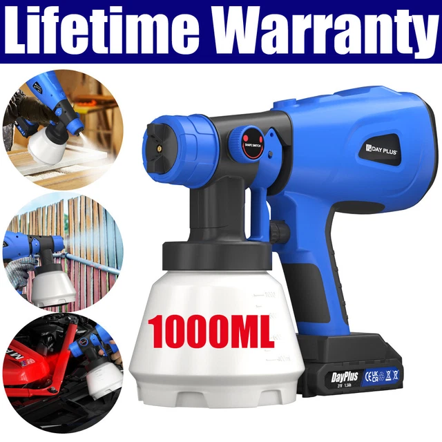 PAINT-SPRAYER-SPRAY GUN AIRLESS Wagner Battery 1000W Home/Outdoor Wall ...