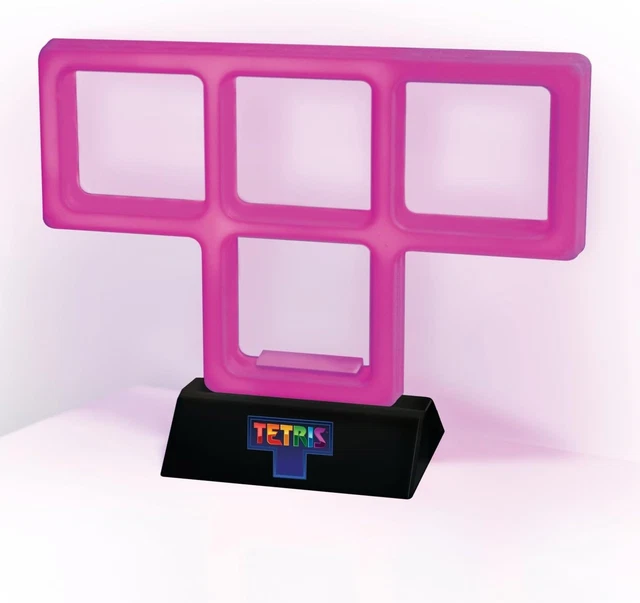 FIZZ CREATIONS TETRIS Purple T Tetrimino Neon Light Lamp Retro Gaming £ ...