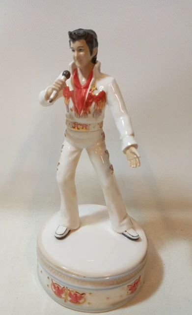 RARE LEONARDO COLLECTION Musical Elvis Presley Figurine "Love Me Tender ...
