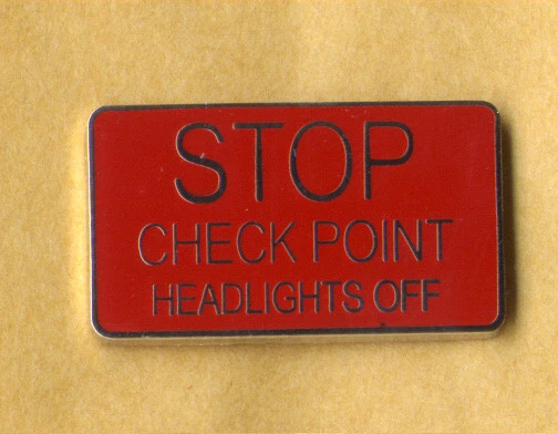 STOP CHECKPOINT SIGN Lapel Badge British Army Northern Ireland £3.50 ...