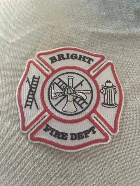BRIGHT IN INDIANA Patch 3” Iron On Fire Dept Engine Rescue £18.84 ...