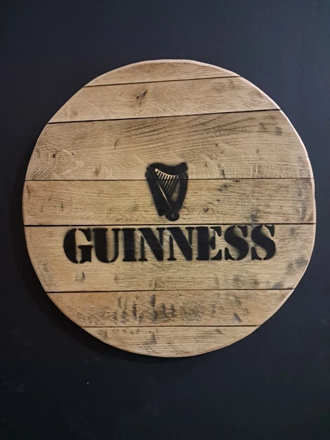 GUINNESS BARREL LID Sign. Bar Mancave Home Pub £42.30 - PicClick UK