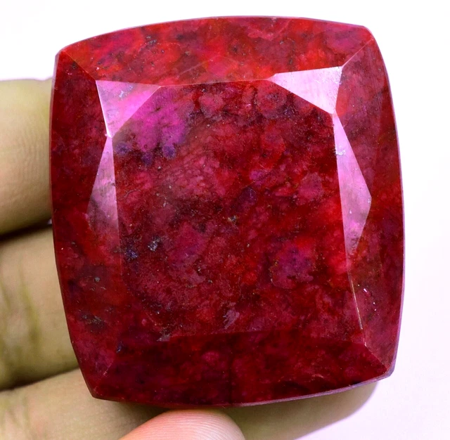 354.10 CT NATUREL Géante Rubis Rouge Certifié Museum Grade Coussin ...