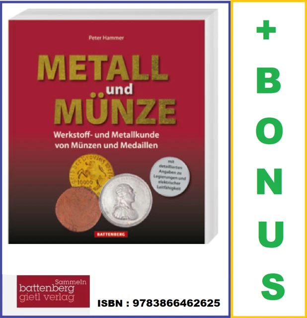 METALL-UND-MÜNZE-WERKSTOFF-METALLKUNDE-VON-MÜNZEN-UND-MEDAILLEN-PETER-HAMMER EUR 72,79 - PicClick FR