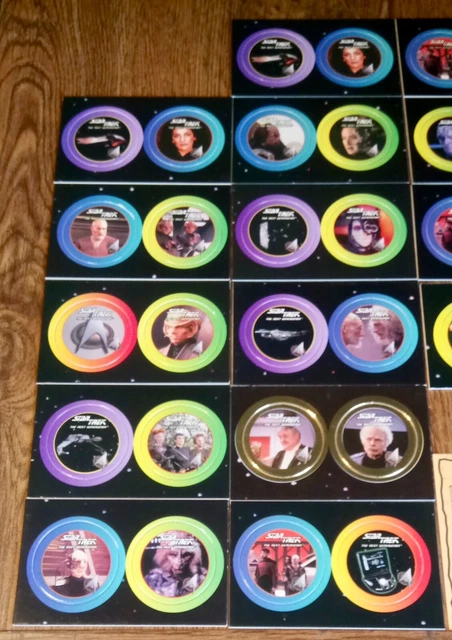 STAR TREK NEXT Generation Pogs 18x Unpunched Cards & 4x Pog Checklists ...
