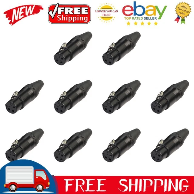 DIY MICROPHONE XLR 3Pin Female Plug Connector Cable Solder Plug MIC ...