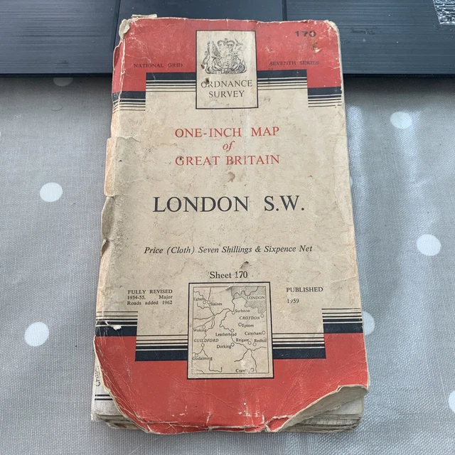 FOGLIO 170 ORDNANCE Survey Map London SW 1959 EUR 5,84 - PicClick IT