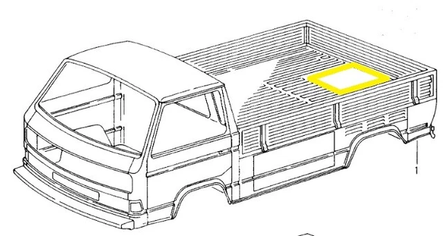 VW BUS T3 Doka flatbed engine compartment cover engine sealing profile ...
