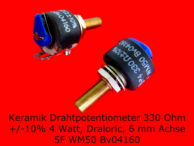 DRAHT POTENTIOMETER 50/270/330 Ohm 4 W Dralowid Draloric Electron ...