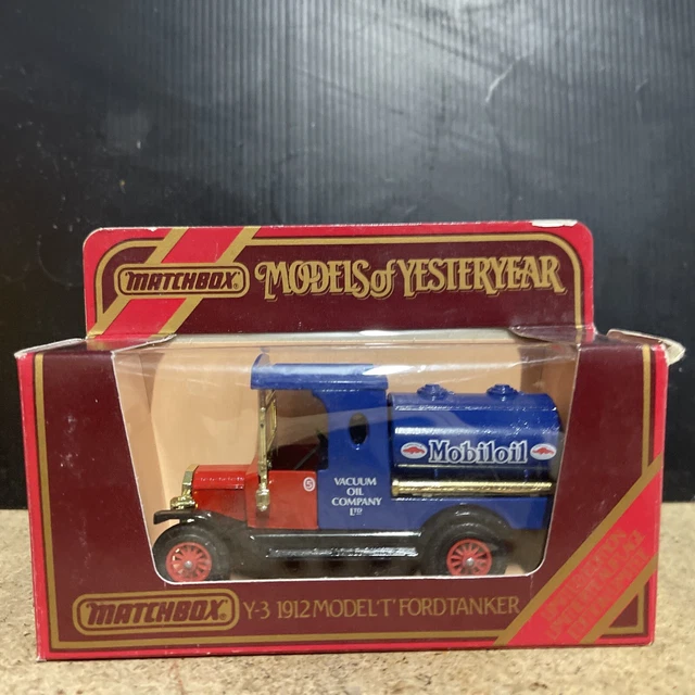 MATCHBOX MODELS OF Yesteryear Mobiloil Tanker Truck 1912 Model T Ford Y ...