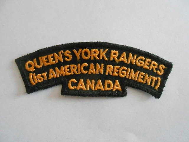 QUEENS YORK RANGERS 1st american regt military cloth shoulder title £12 ...