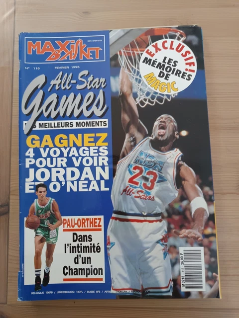 MAXI BASKET N° 110 - RARE revue magazine des Années 90 - COMPLET POSTER ...