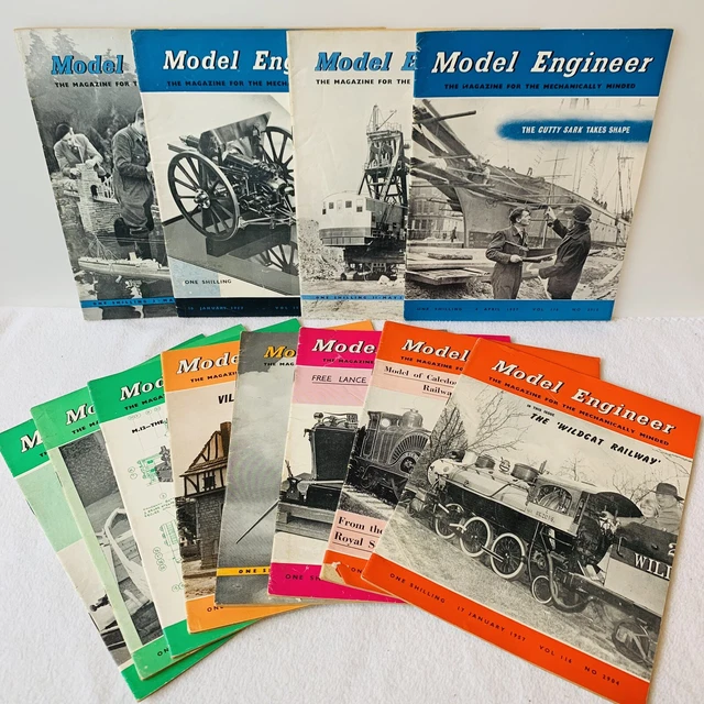 VINTAGE MODEL ENGINEER Magazines Lot Of 12 British UK Mechanical 1956 ...