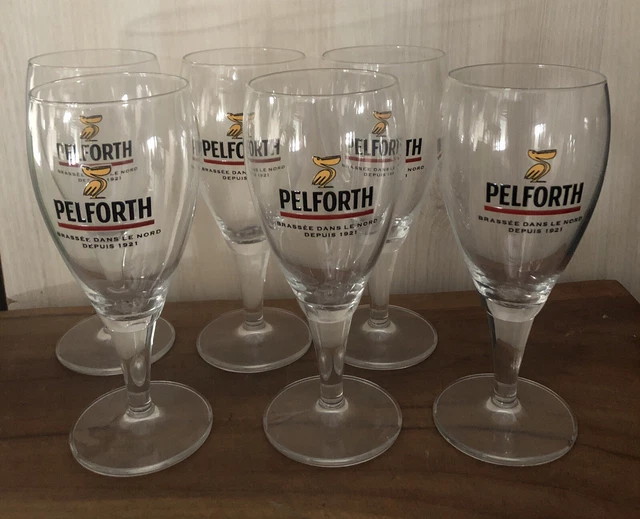 6 NOUVEAUX VERRES A BIERE PELFORTH 15 cl NEUFS EUR 12,50 - PicClick FR