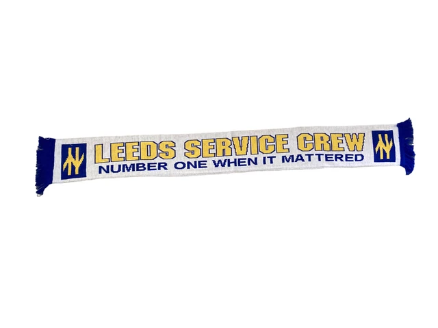 LEEDS UNITED HOOLIGAN Football Scarf - Service Crew £6.99 - PicClick UK