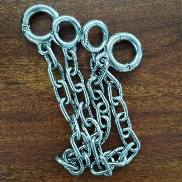 STAINLESS STEEL TOE Cuffs Chains Metal Shackles Foot Bondage Lock Slave ...