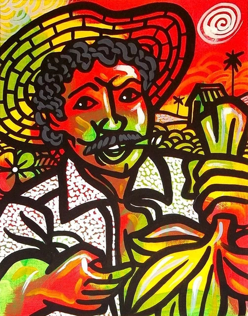 ORIGINAL ART PAINTING Cuban Artist Cuba LEONARDO RUBIO BRIDON L25 $59. ...