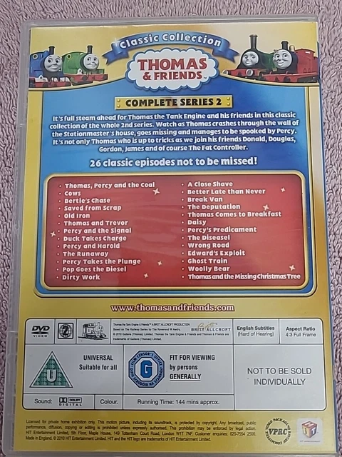 THOMAS TANK COMPLETE Series 2 DVD Kids 26 Episodes Classic Collection ...