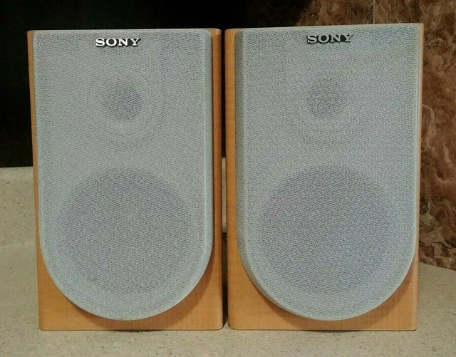 SONY SS-CNE3 2-WAY Wood Look Bookshelf Speakers £16.49 - PicClick UK