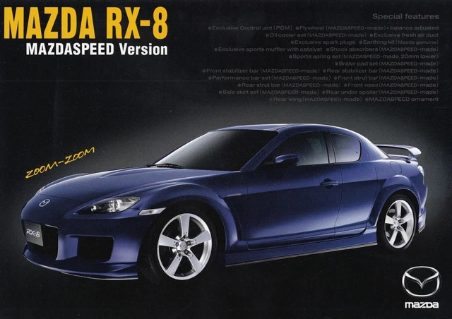 MAZDA RX8 RX.8 Rotary Mazdaspeed Version Brochure 2003 JAPAN 81 £4.03 ...