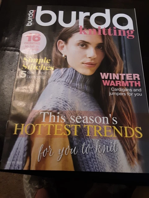 BURDA KNITTING BOOKLET No 03 2023 Hottest Trends 16 knitting patterns £ ...