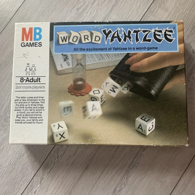 VINTAGE MB GAMES Word Yahtzee 1979 Board Game Family Retro Travel Games ...