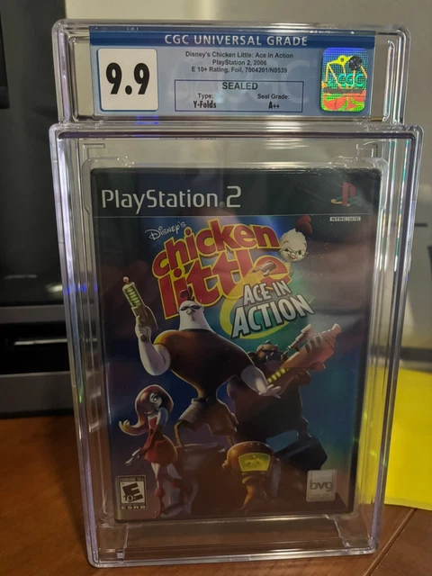 DISNEY'S CHICKEN LITTLE Ace In Action PlayStation 2 PS2 FOIL Graded CGC ...