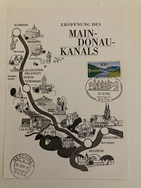 BRIEFMARKEN BLATT ERÖFFNUNG des Main Donau Kanals EUR 1,00 - PicClick DE